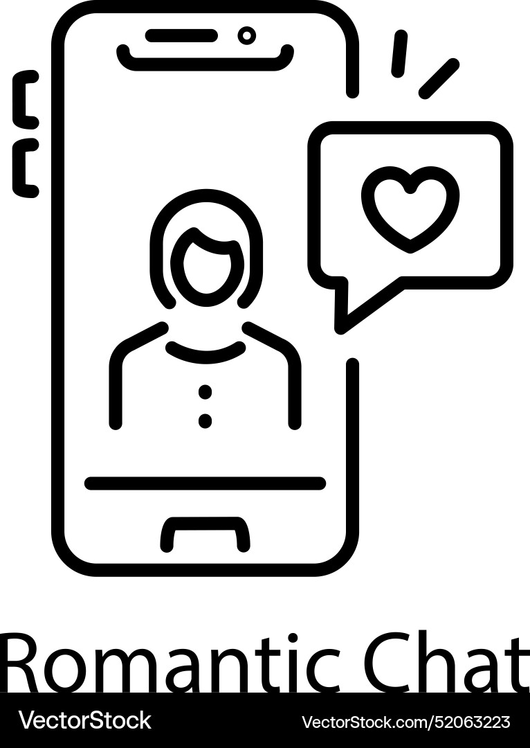 Romantic chat Royalty Free Vector Image - VectorStock