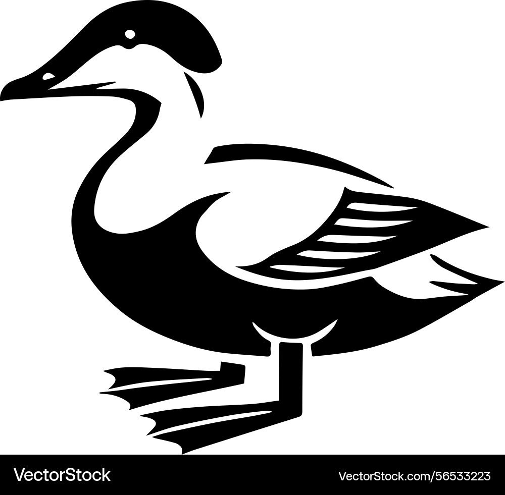 Simple icon of a common eider logo design Vector Image