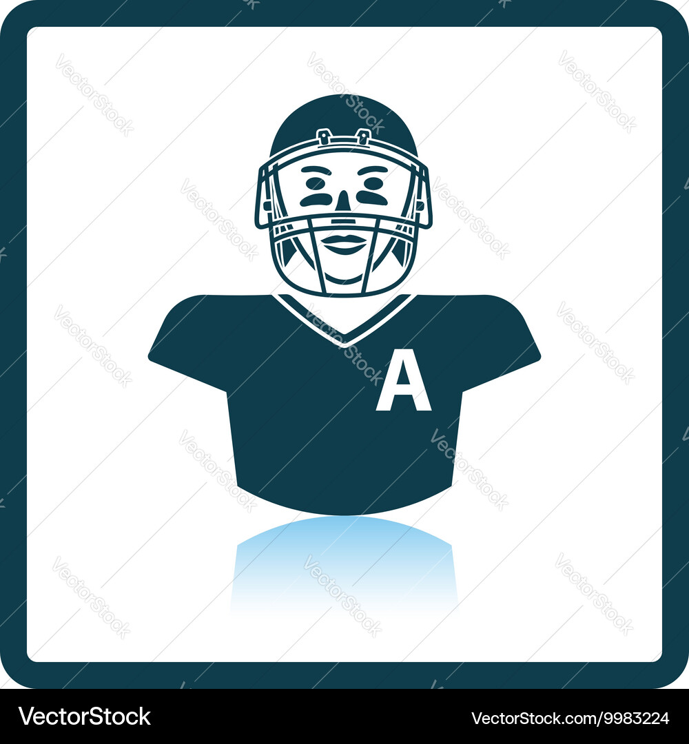 American football player icon Royalty Free Vector Image