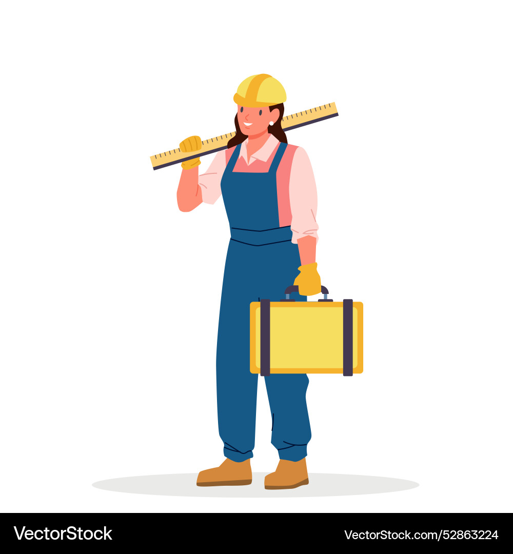 Female repair and maintenance service worker Vector Image
