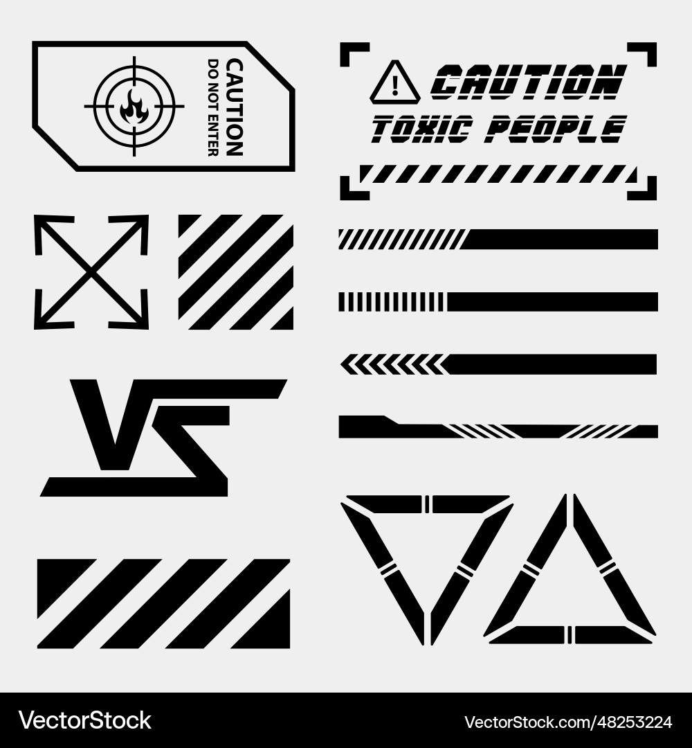 Futuristic streetwear element abstract shape Vector Image