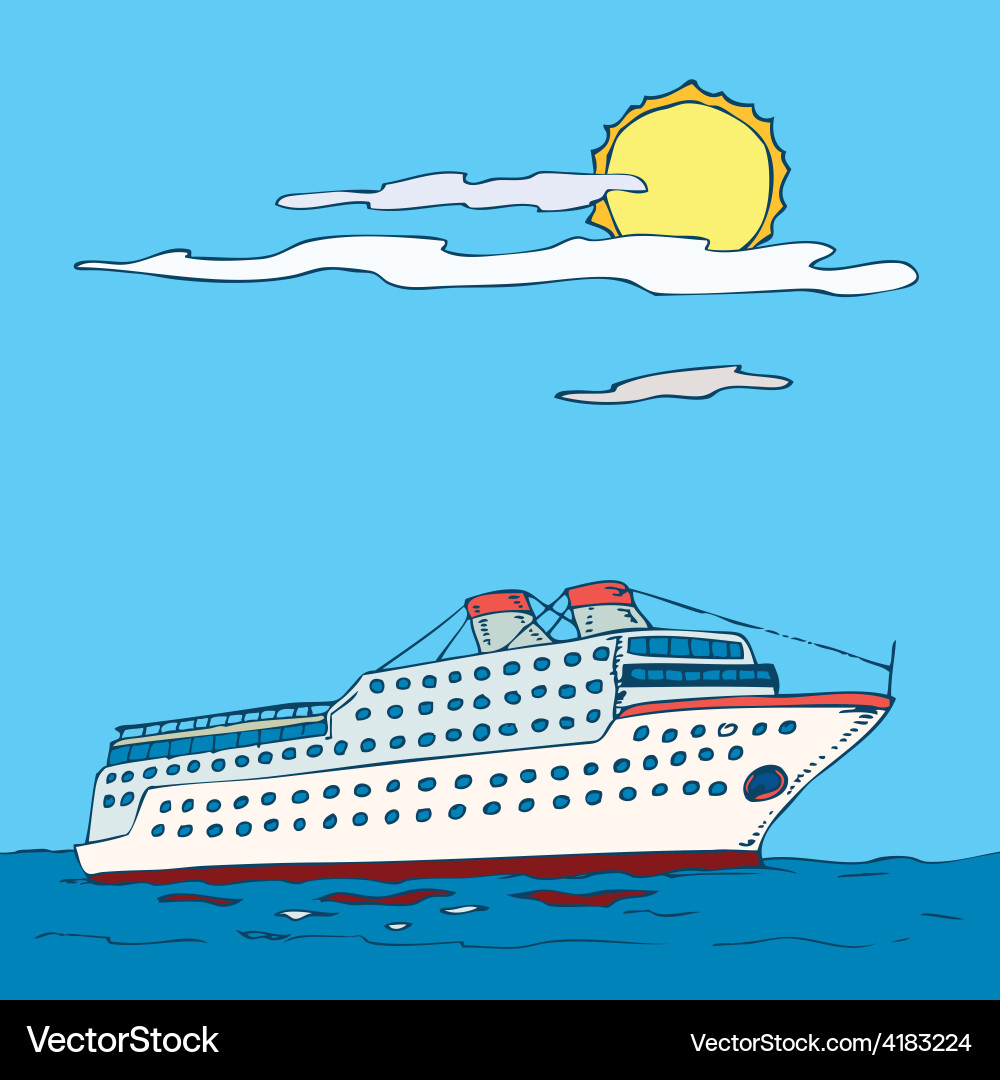 Ocean liner Royalty Free Vector Image - VectorStock
