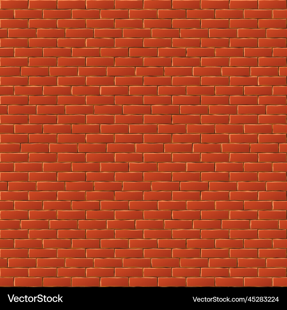 Realistic brick pattern red stone wall background Vector Image