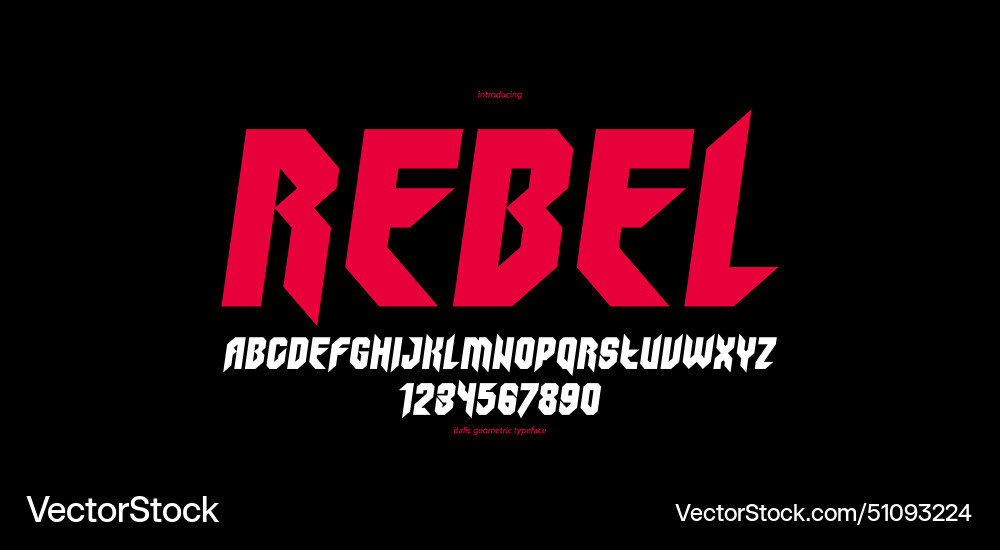 Sharp and bold gothic font for logo creation Vector Image