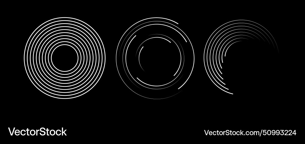 Speed lines in circle form radial Royalty Free Vector Image