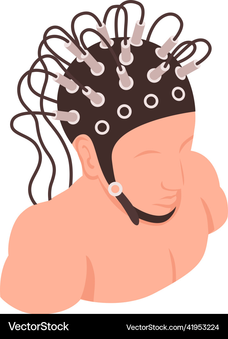 Wearable head scanner composition Royalty Free Vector Image