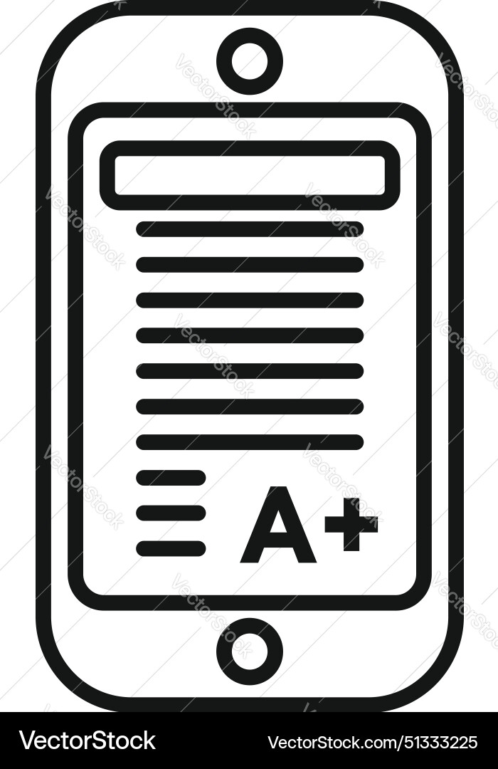 A plus grade symbol on clipboard icon Royalty Free Vector