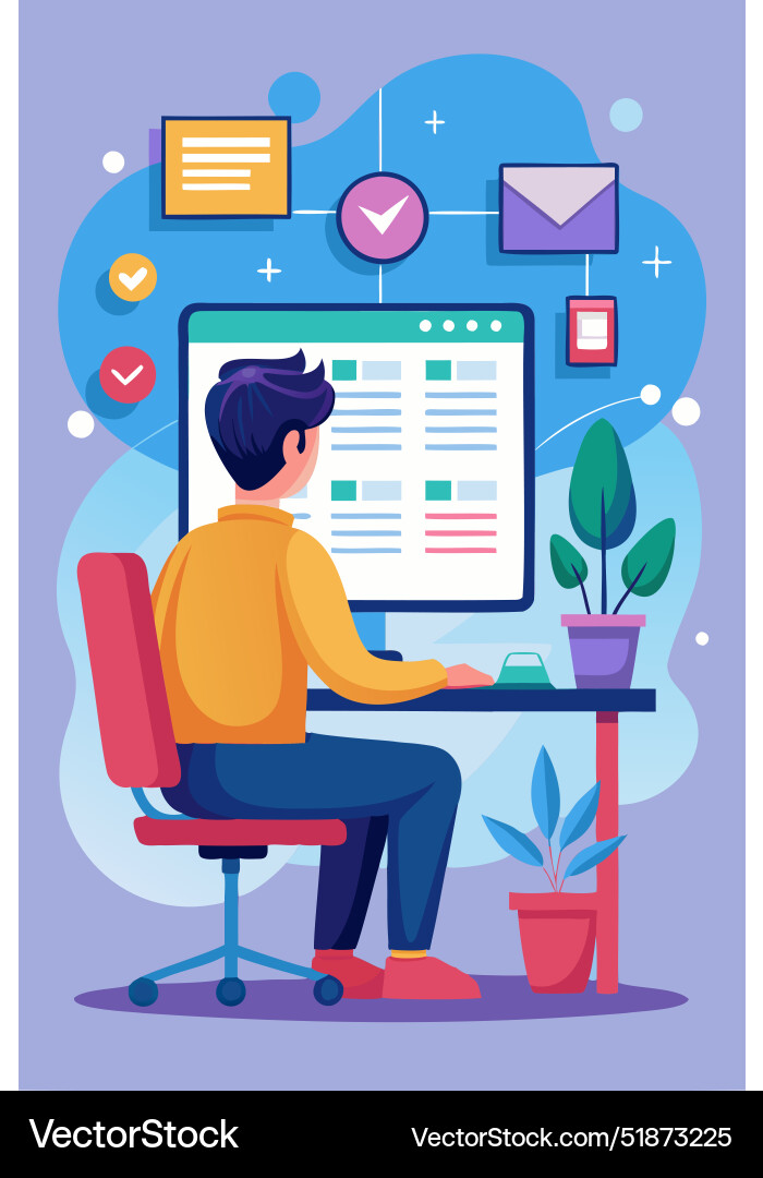 Digital job search Royalty Free Vector Image - VectorStock