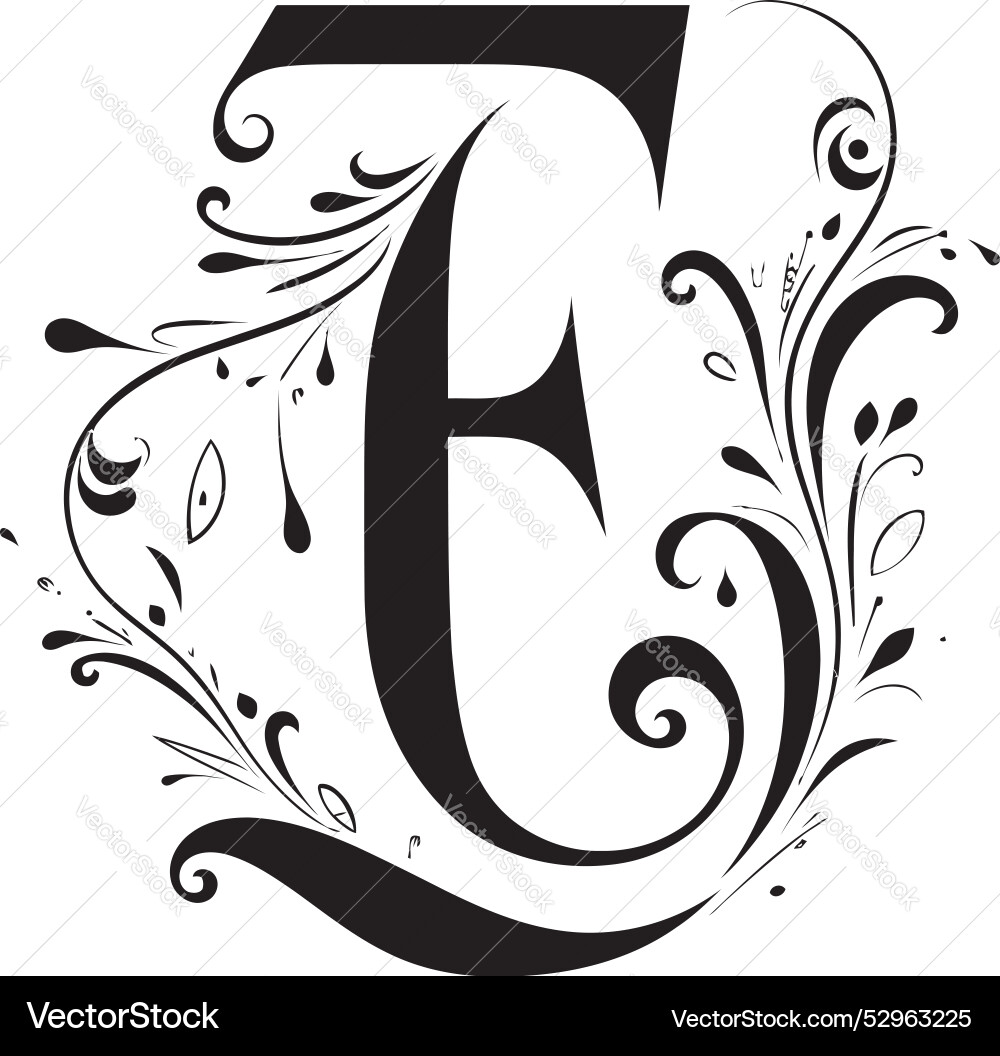 Ethereal symphony harmonious font e design Vector Image