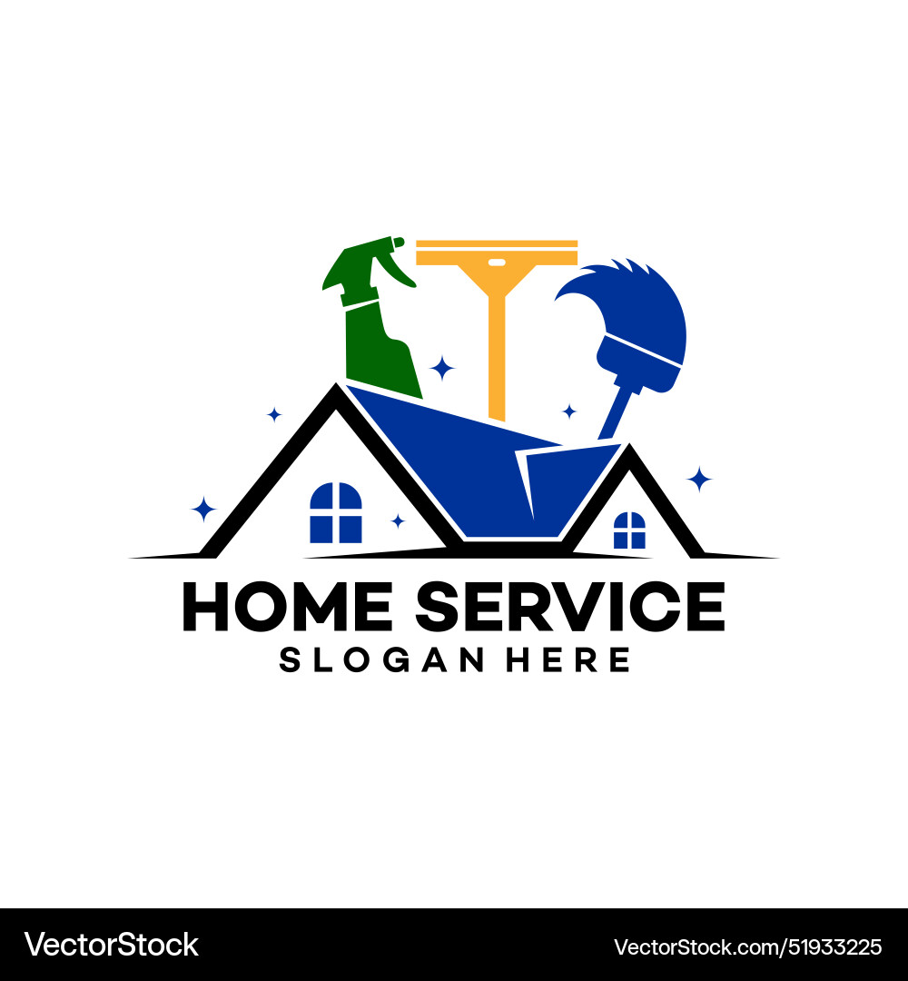 Home service logo icon design Royalty Free Vector Image