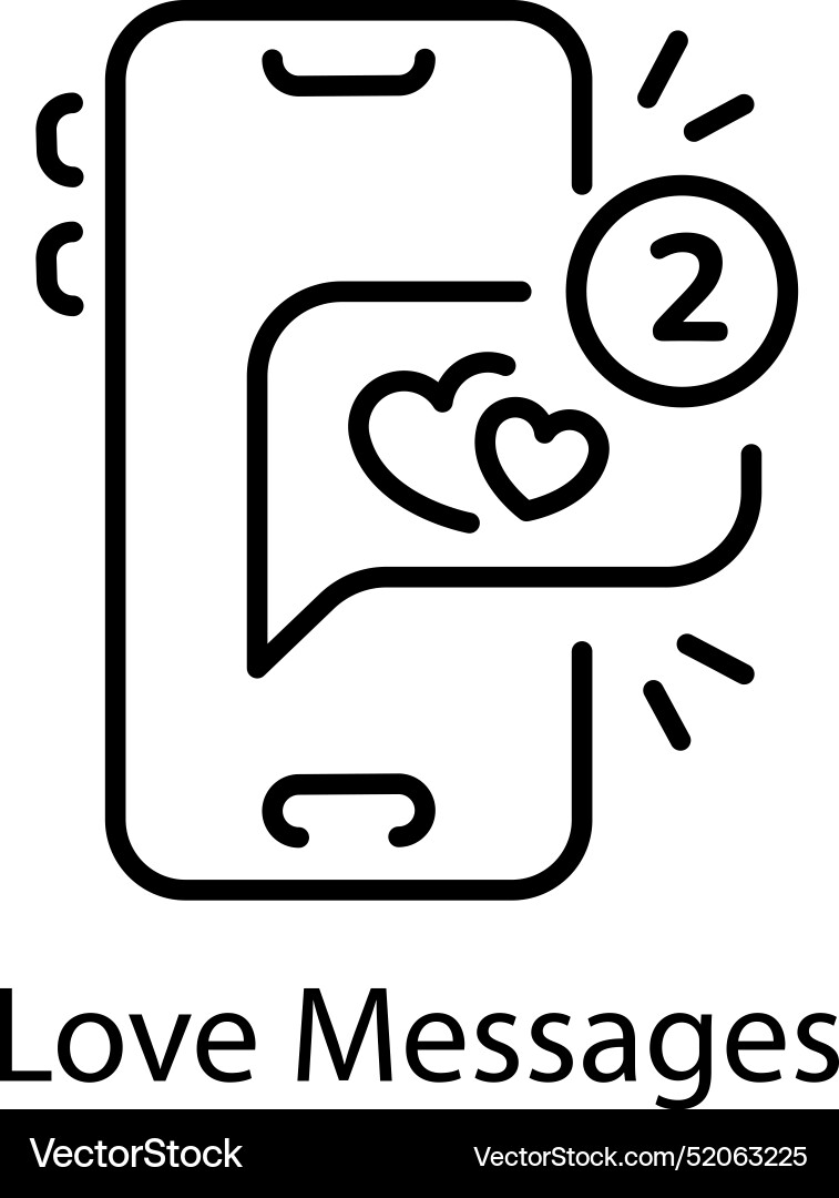 Love messages Royalty Free Vector Image - VectorStock