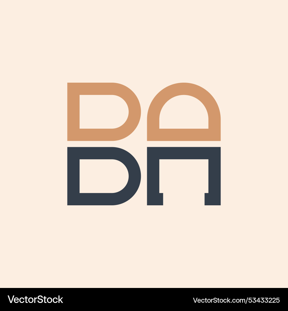 Modern ba letter logo design creative Royalty Free Vector