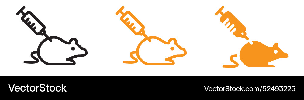 Scientific lab rat experiment icon for research Vector Image