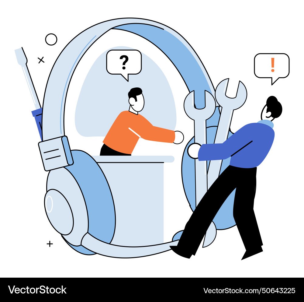 Support service the metaphor Royalty Free Vector Image