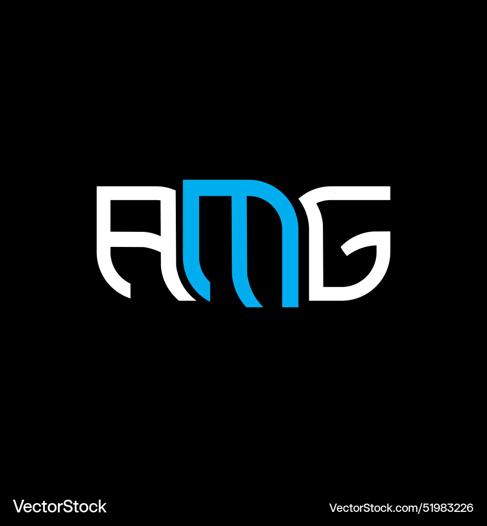 Amg logo design simple and modern Royalty Free Vector Image