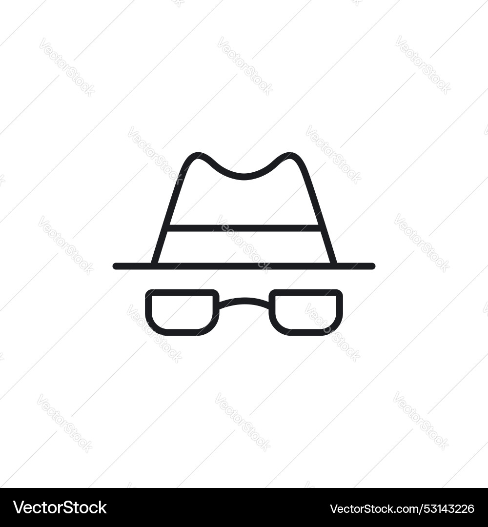 Anonymous icon symbol on white background Vector Image