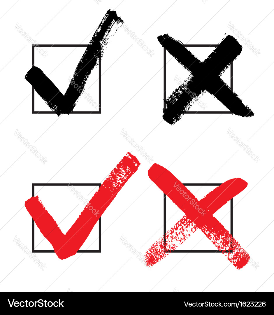 Check marks Royalty Free Vector Image - VectorStock