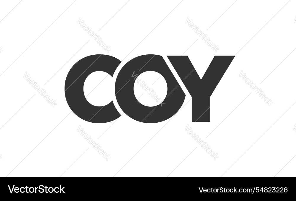 Coy logo design template with strong and modern Vector Image