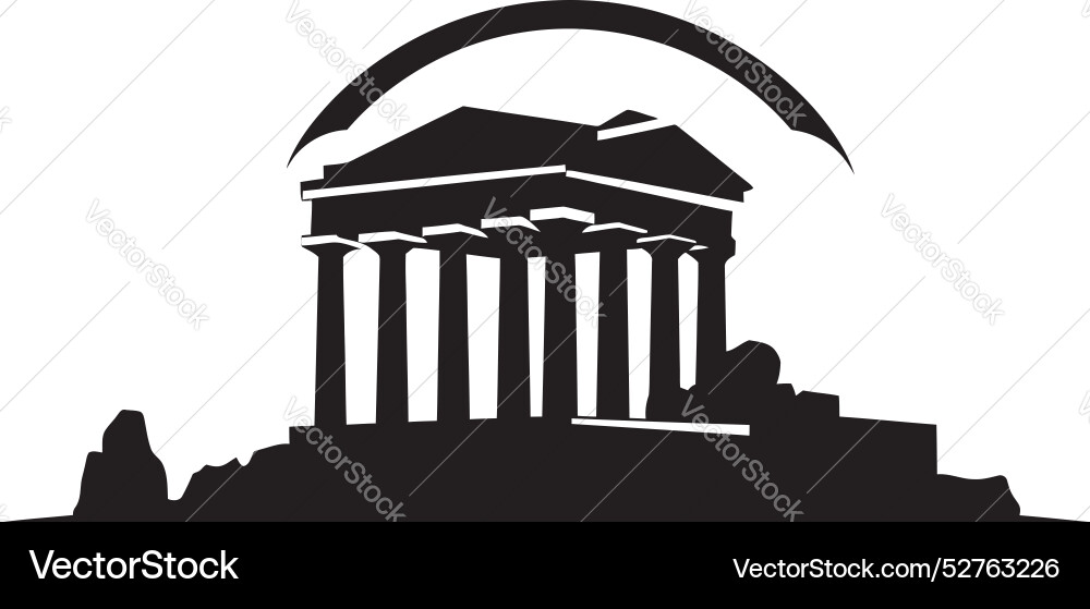 Greek architecture logos preserving ancient Vector Image