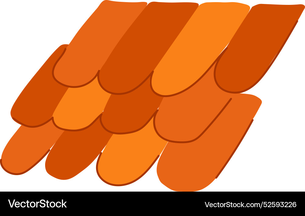 New roof tile cartoon Royalty Free Vector Image