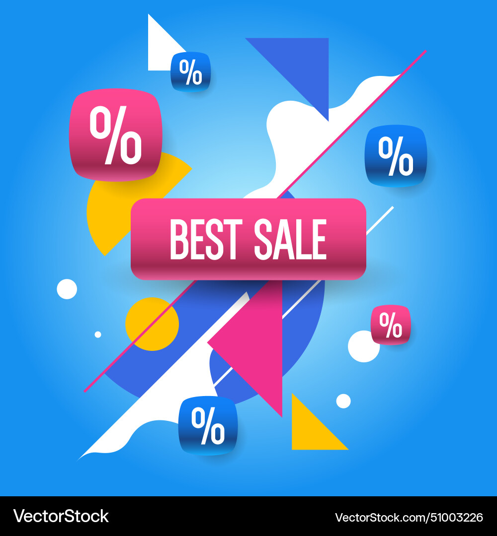 Poster sale bright abstract background Royalty Free Vector