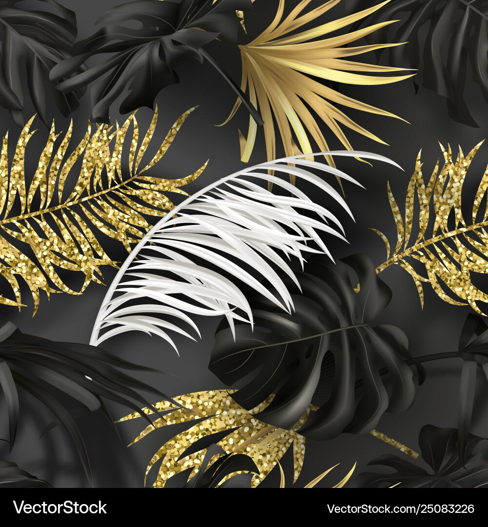 Seamless summer pattern with white black Vector Image