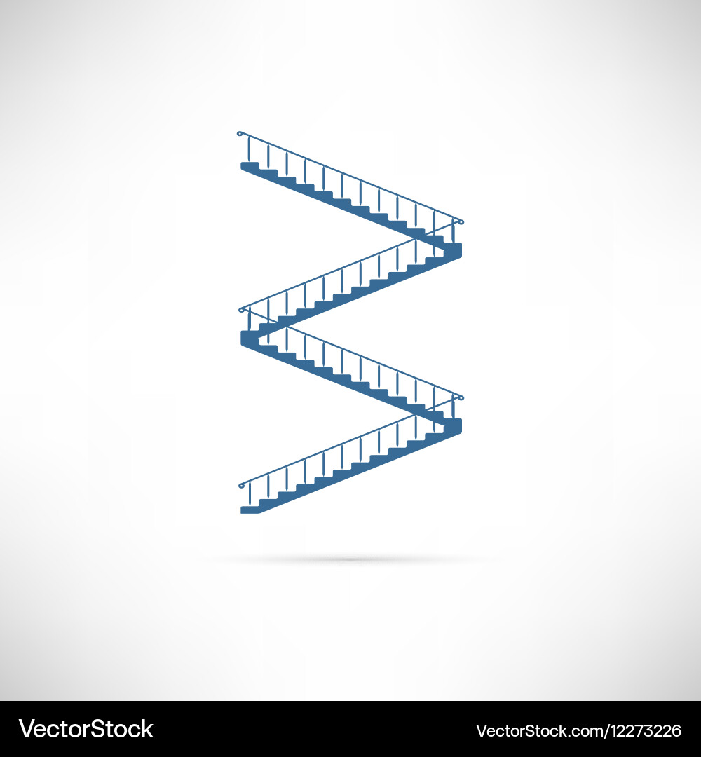 Stairs white Royalty Free Vector Image - VectorStock