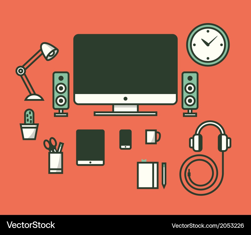 Workspace Royalty Free Vector Image - VectorStock
