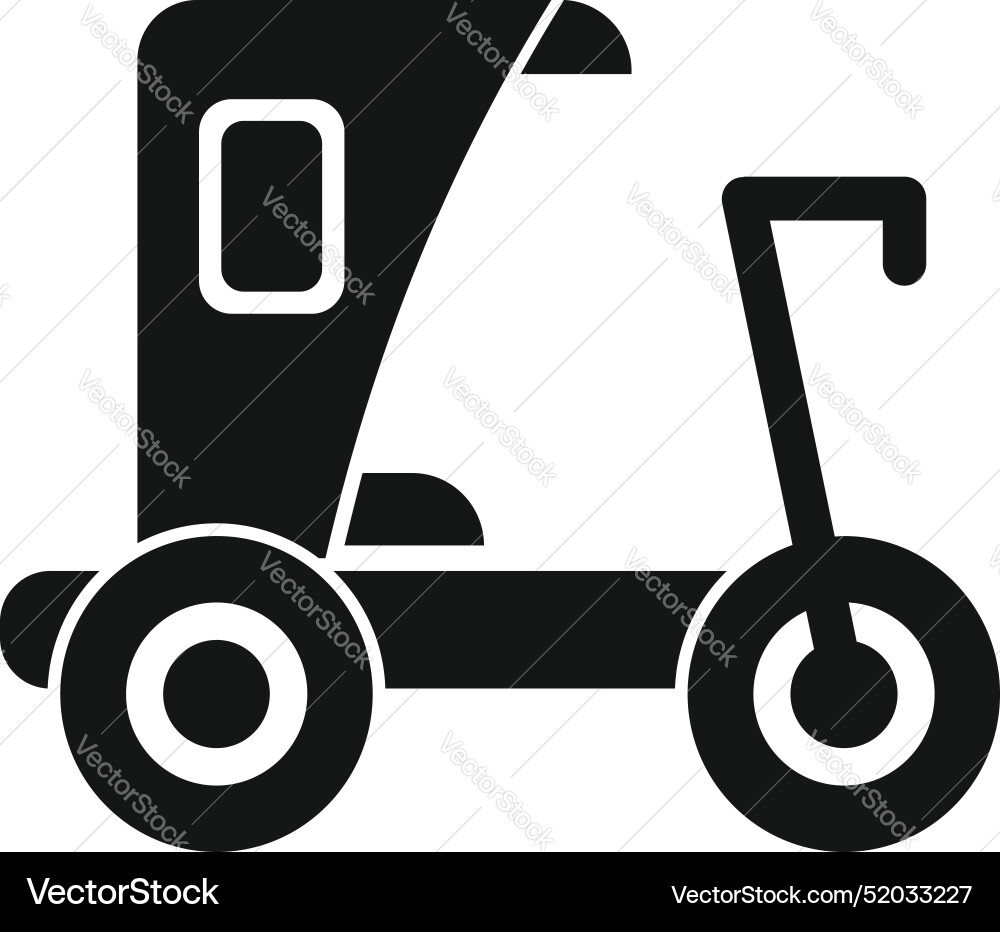 Asian cycle rickshaw providing urban Royalty Free Vector