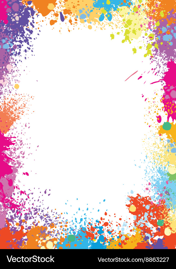 Frame template made of paint stains Royalty Free Vector