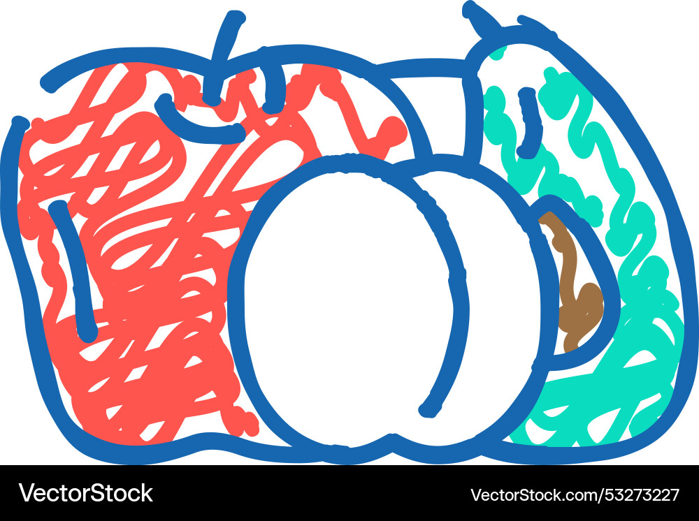 Fruit department icon doodle Royalty Free Vector Image