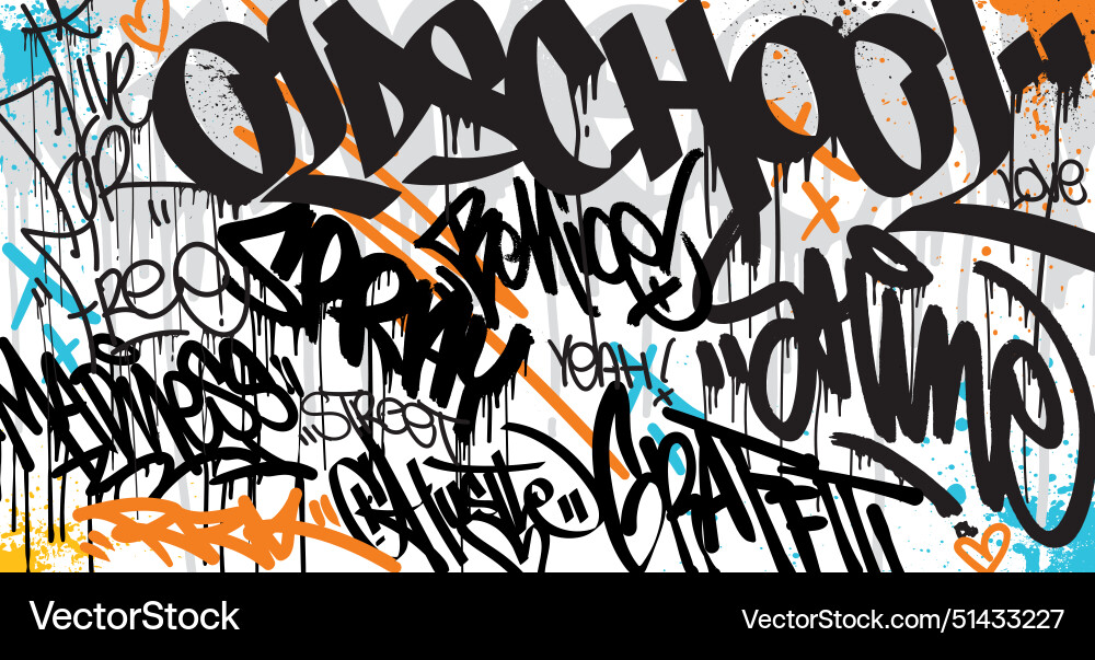 Graffiti background Royalty Free Vector Image - VectorStock