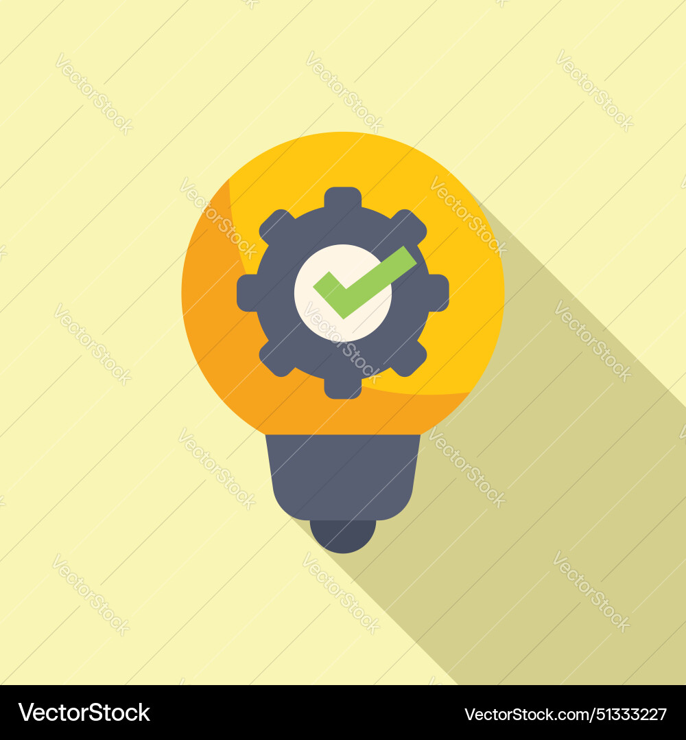 Graphic depicting a lightbulb with cog Royalty Free Vector