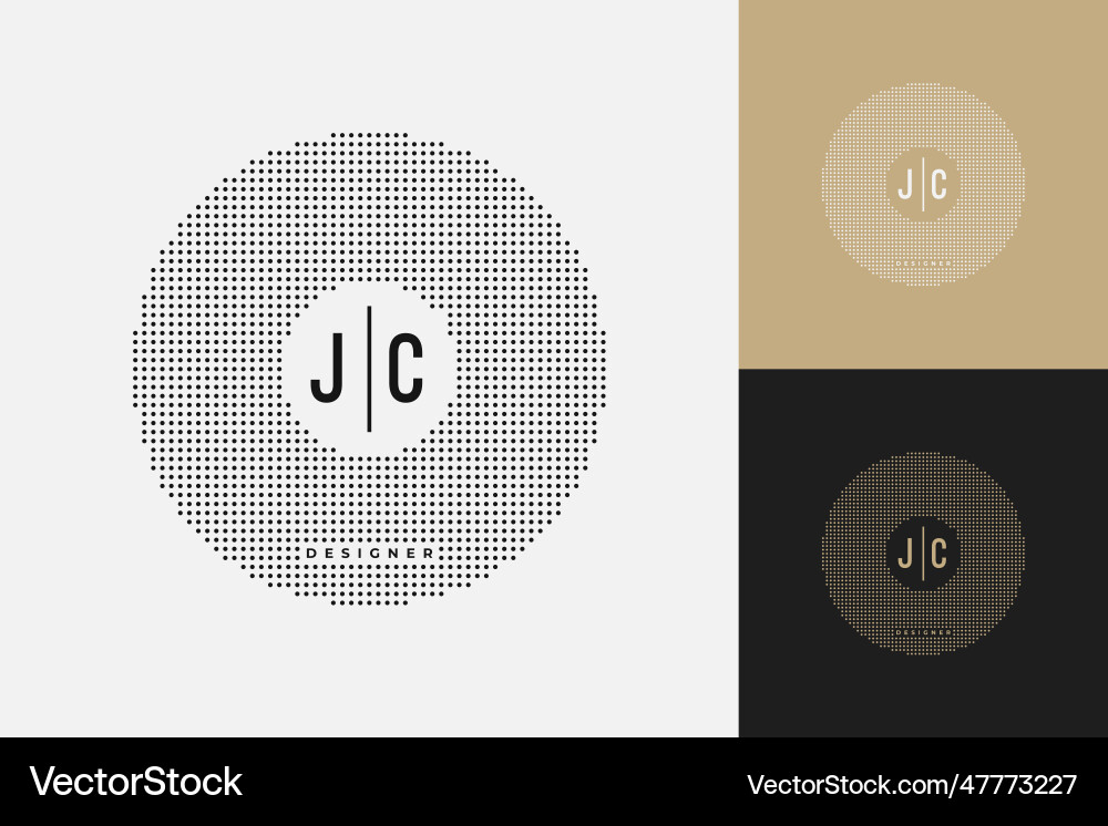 Minimalistic circle logo design minimal logotype Vector Image