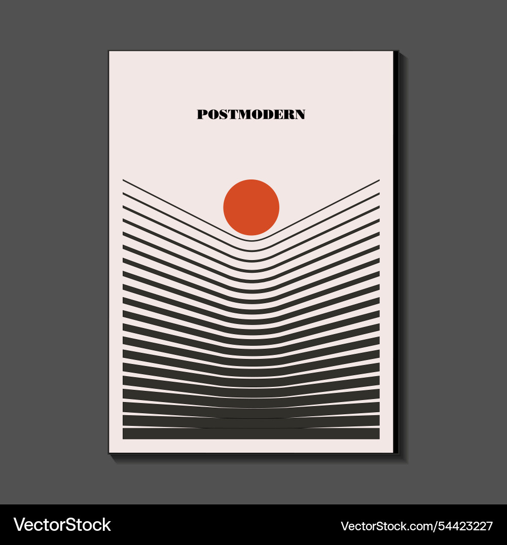 Poster inspired postmodern of abstract Royalty Free Vector