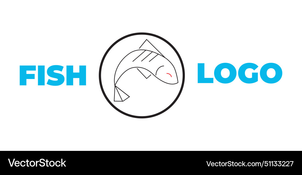 Seafood logo or sign fish Royalty Free Vector Image