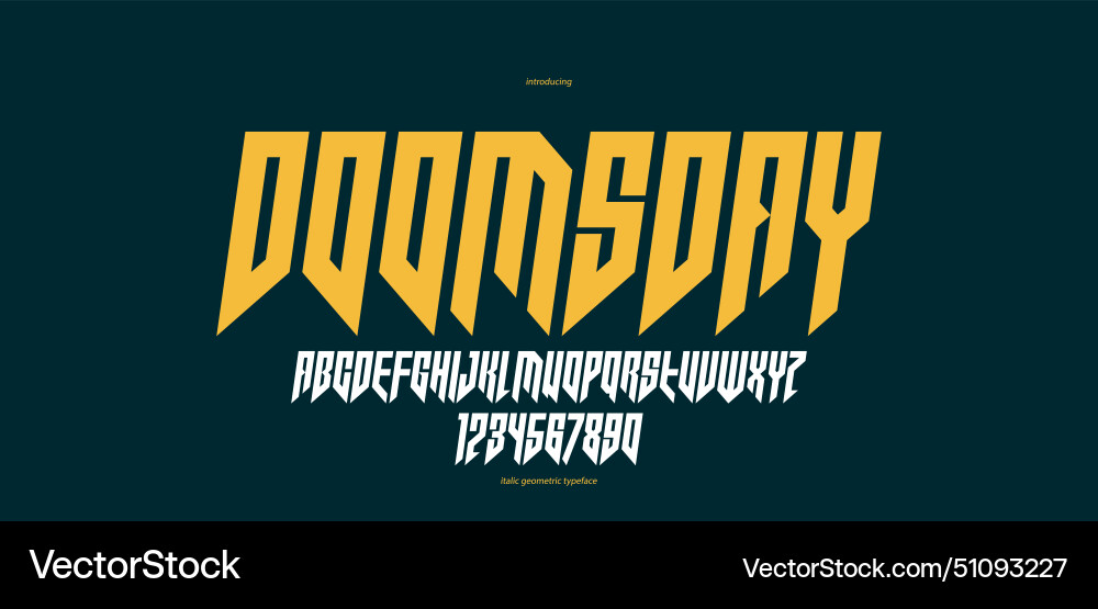 Sharp and bold gothic font for logo creation Vector Image