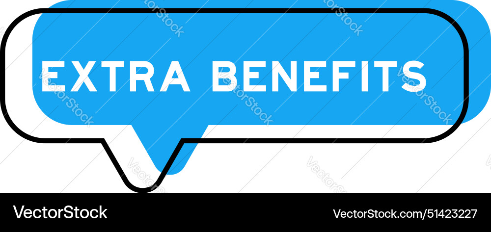 Speech banner and blue shade with word extra Vector Image