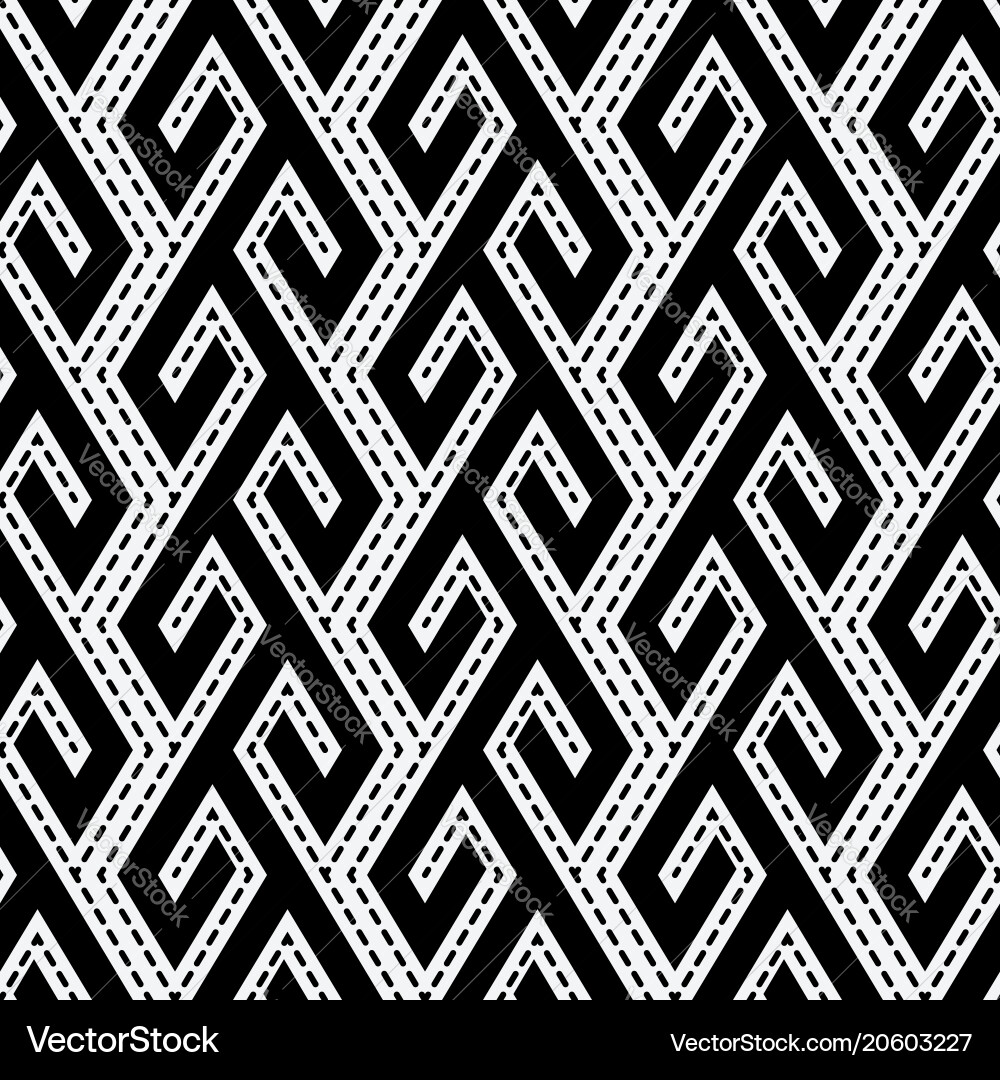 Tribal ethnic monochrome seamless pattern Vector Image