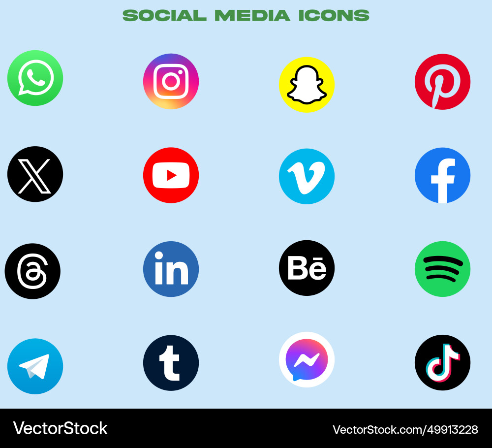 Sociale Media Iconen Vector 2024 Ultimate Gray Round Social Media