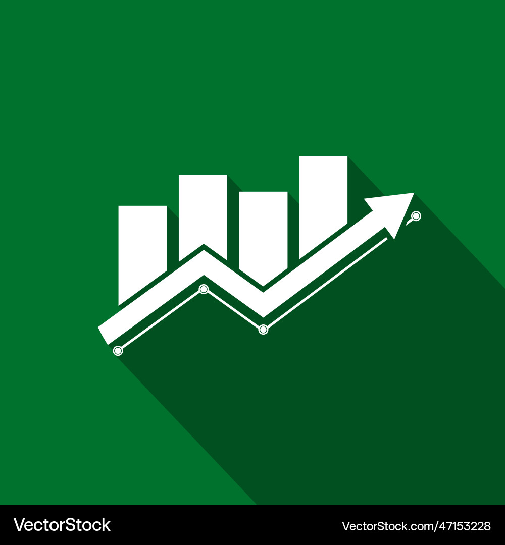 Business growth chart logo Royalty Free Vector Image