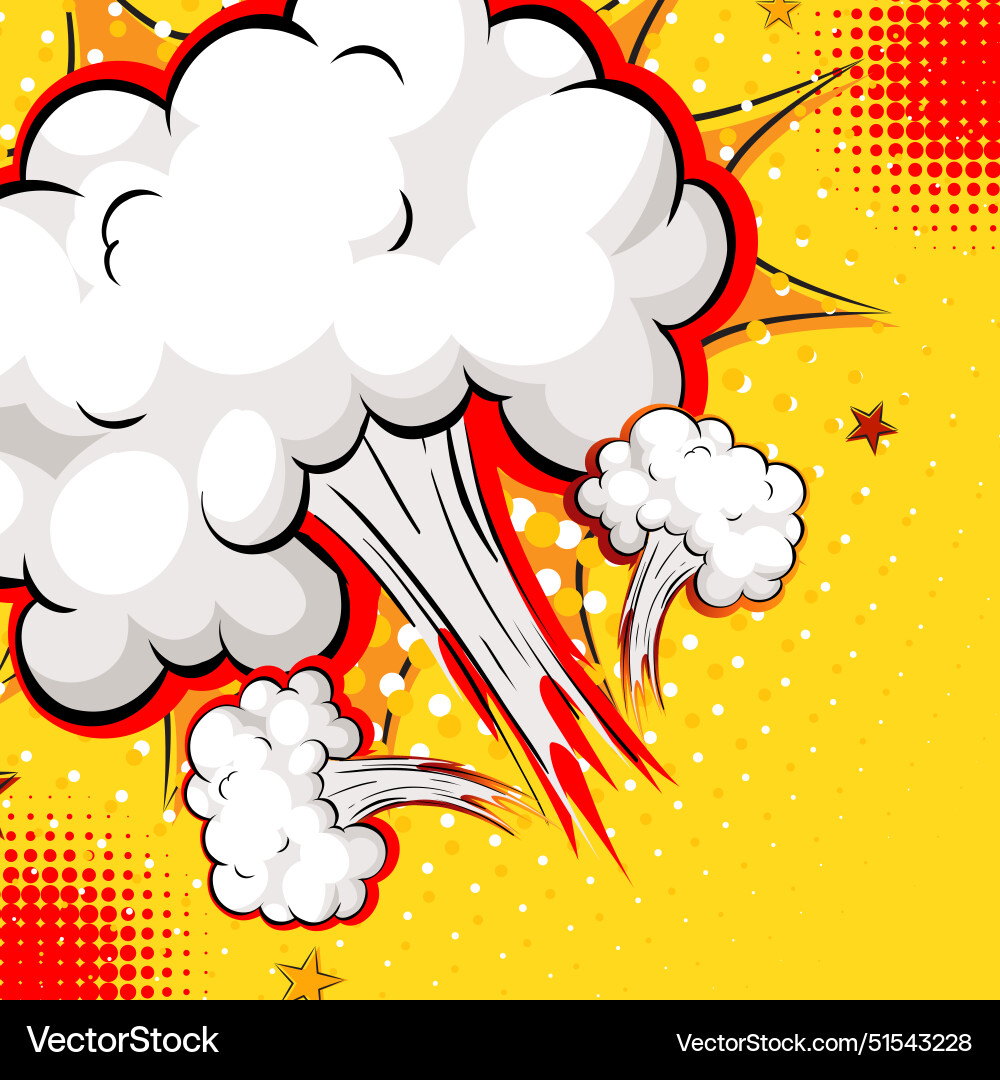 Dynamic explosion in vibrant comic style Vector Image