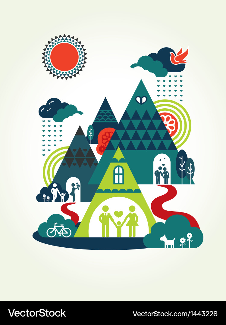 Happy family concept Royalty Free Vector Image