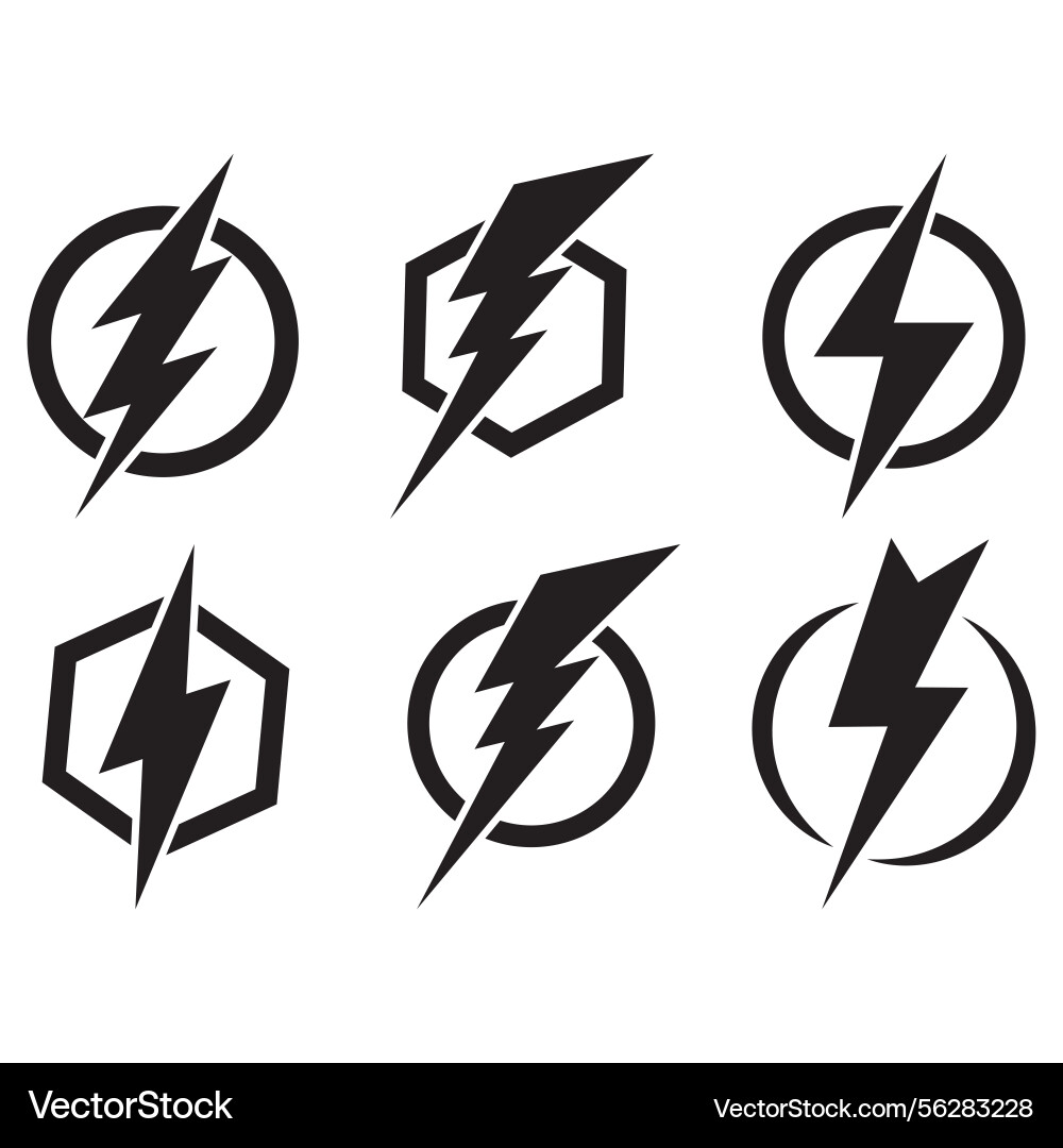 Lightning bolt svg thunder Royalty Free Vector Image