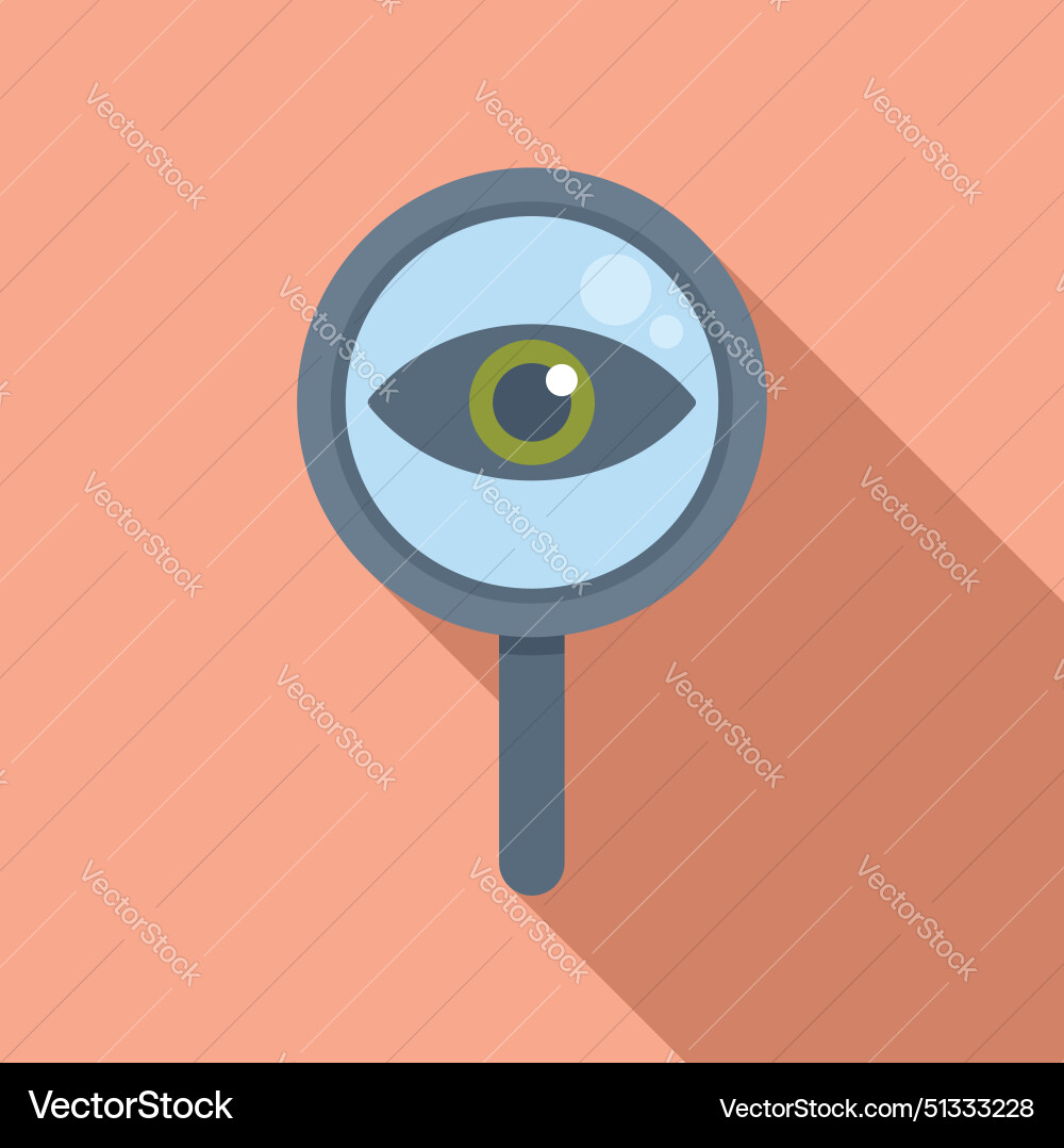Magnifying glass focused on eye icon Royalty Free Vector