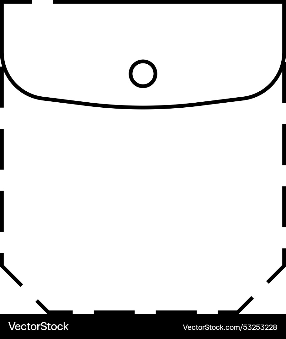 Patch pocket with welt top and flap line icon Vector Image
