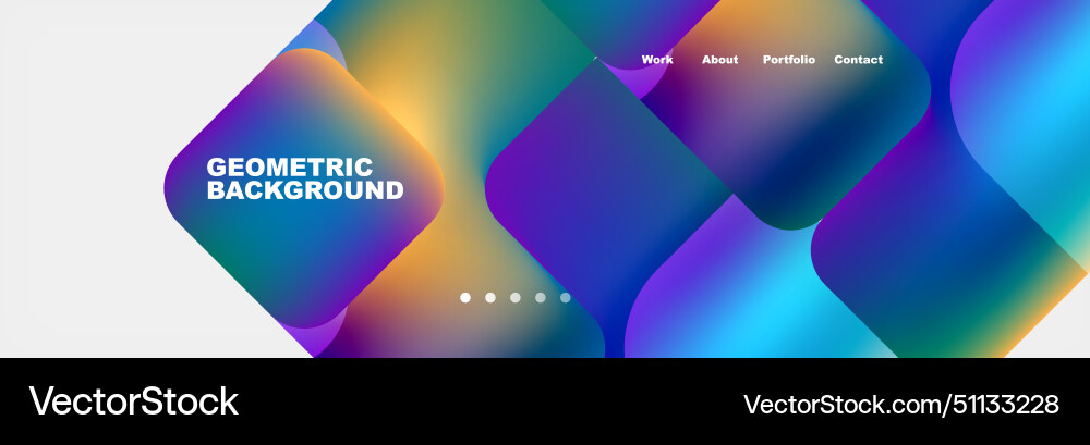 Vibrant geometric background in rainbow colors Vector Image
