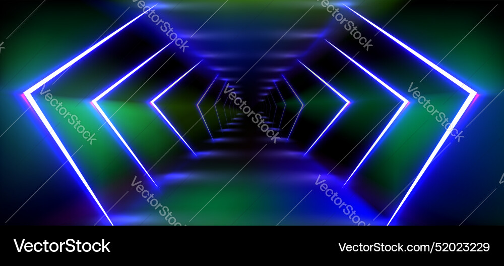 Abstract neon arrow and speed energy background Vector Image