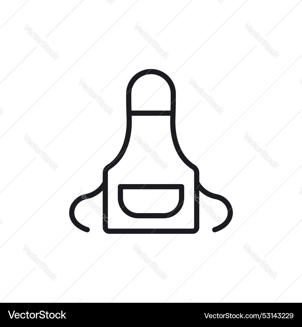 Apron icon symbol on white background Royalty Free Vector