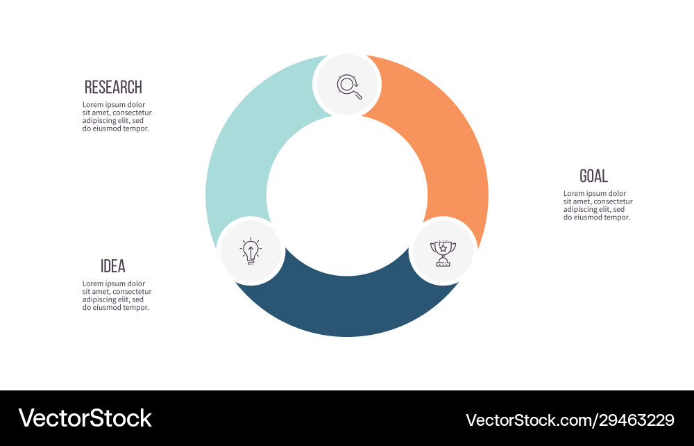 Business Progress Circle Chart Royalty Free Vector Image